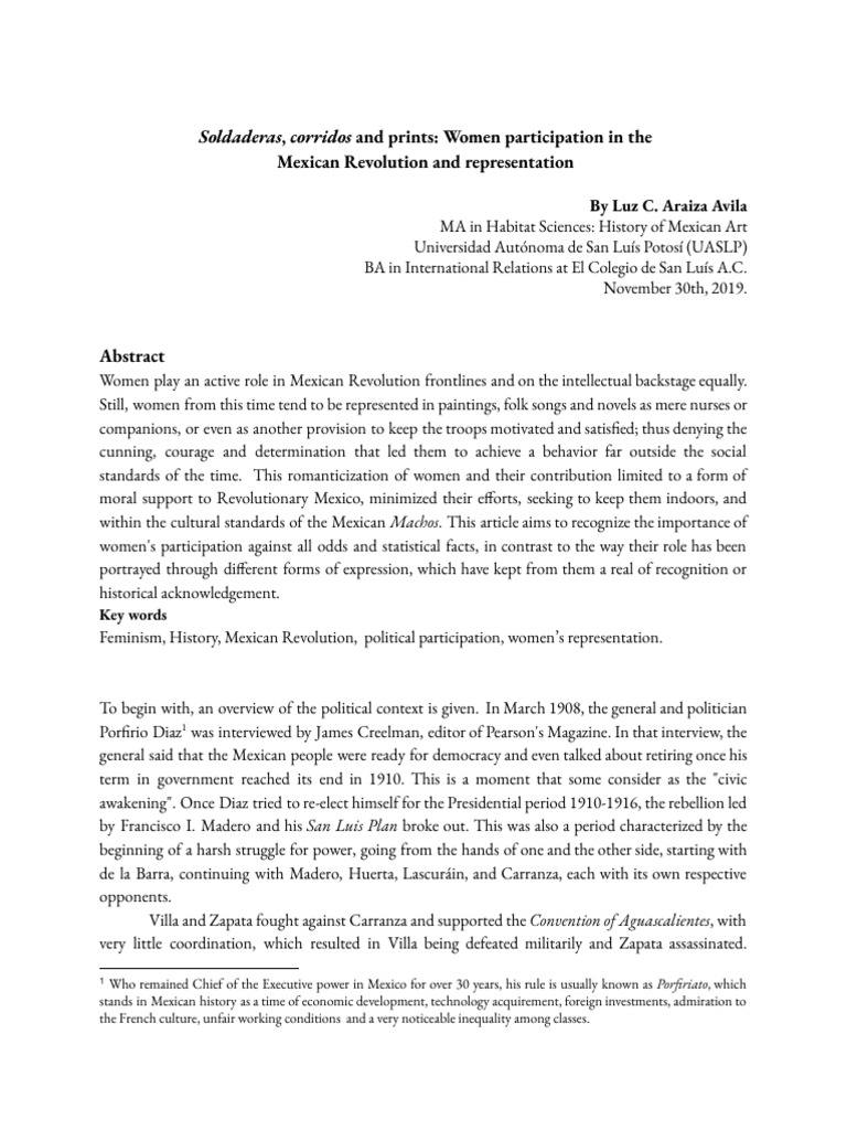 Soldaderas Corridos and Prints Women of | PDF | Mexico