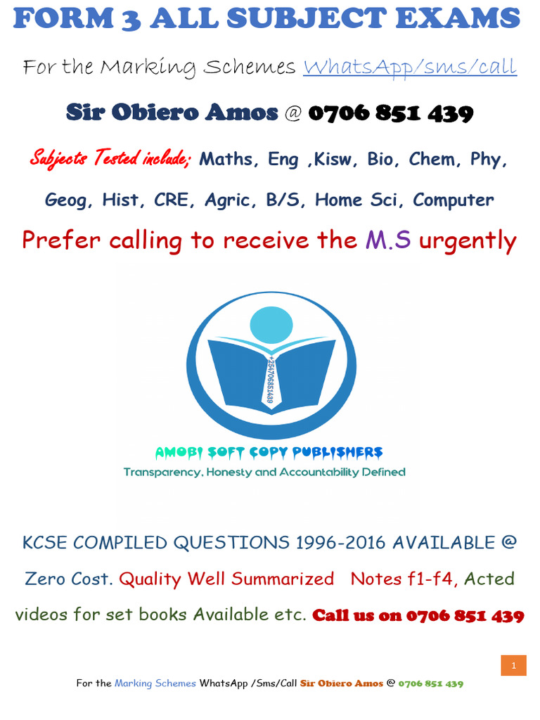 F3 Exams General 1 Pdf Ion Chemical Reactions