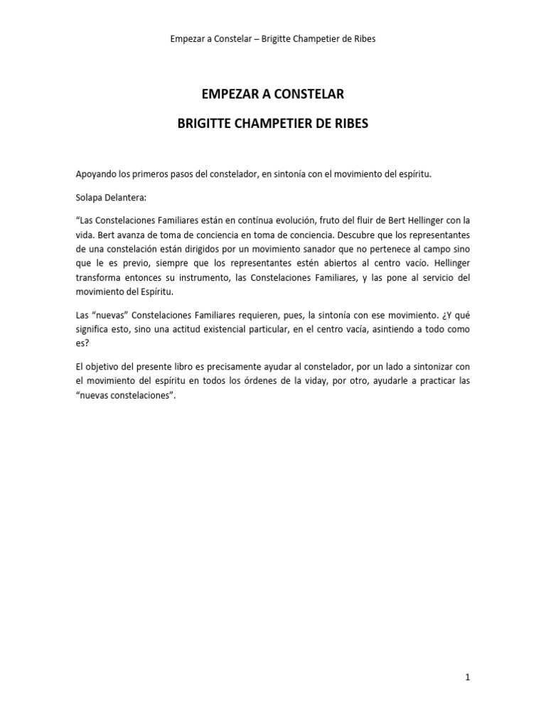 Empezar-a-Constelar B.Champetier | PDF | Amor | Respiración