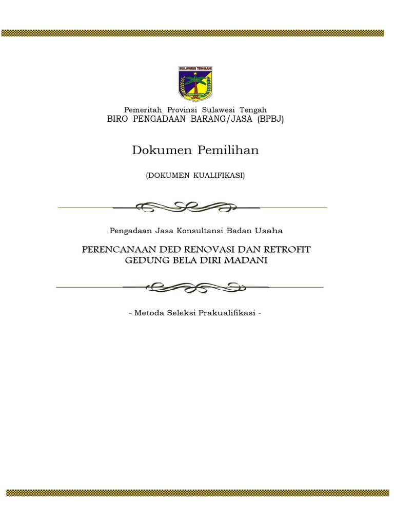 DOK. PQ DED Renovasi Dan Retrofit Gedung Bela Diri Madani | PDF