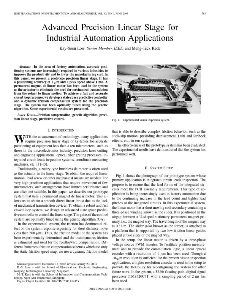 Advanced Precision Linear Stage For Industrial Automation Application ...