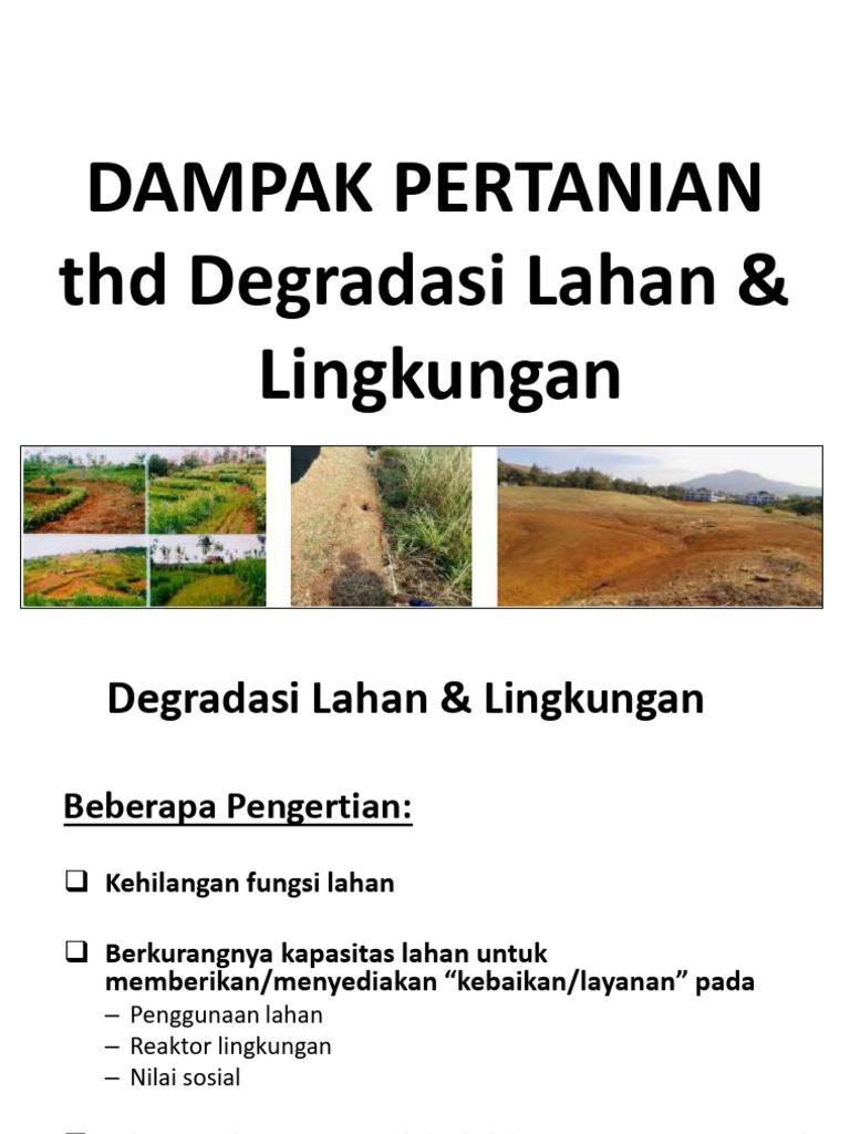 TM#6 - Dampak Pertanian - Degradasi Lahan-Lingkungan | PDF