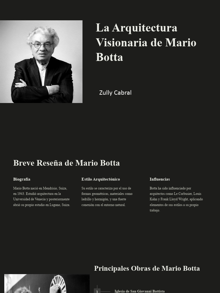 Arquitectura Visionaria de Mario Botta | PDF | Las artes | Estilo