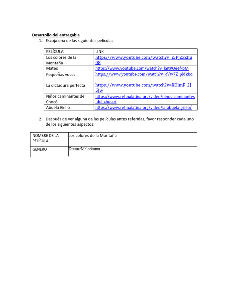 Act 4 - TAREA CINE FORO FICHA ANALISIS | PDF | Colombia