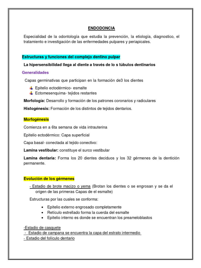 Endo 1 | PDF | Dentina | Odontología