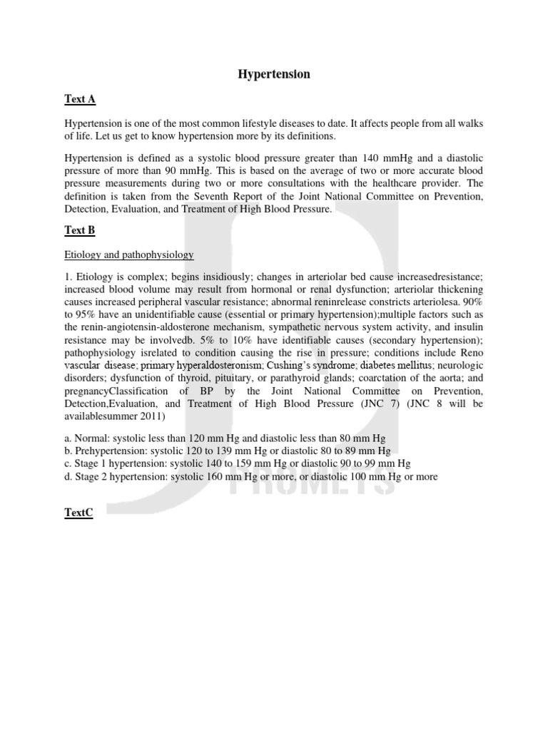 Hypertension OET Part ABC | PDF | Hypertension | Blood Pressure