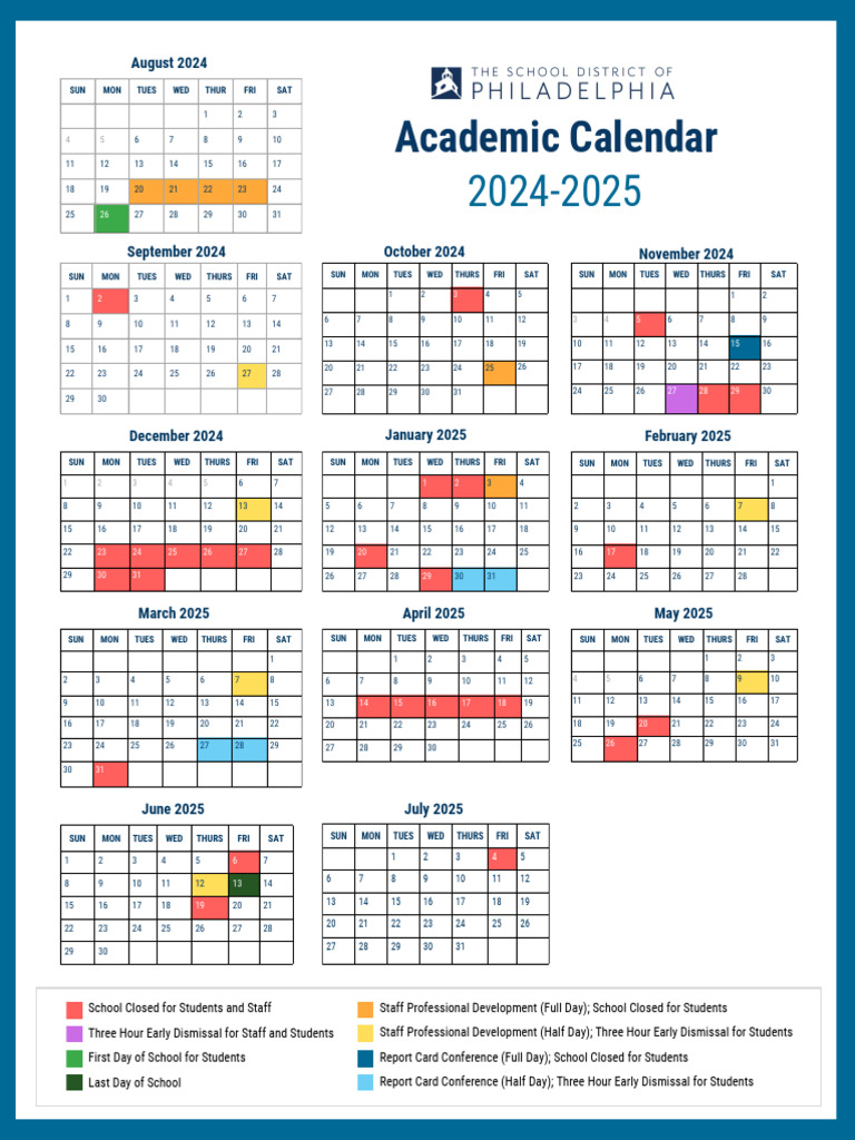 SDP Academic Calendar SY2425 | PDF