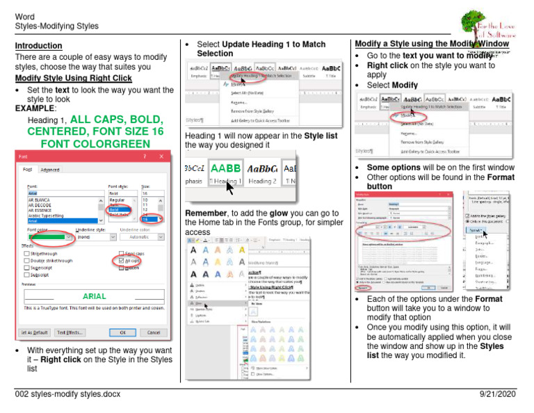 002 Styles-Modify Styles | PDF | Software | Computing