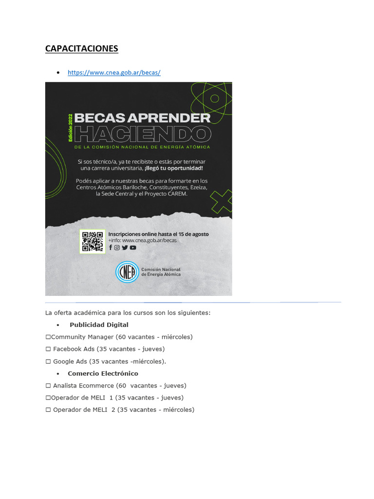 Capacitaciones 2022 (1) | PDF