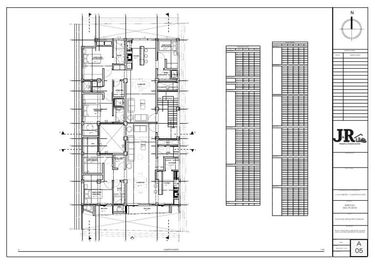 Planos Arquitectónicos Edificio Multiusos | PDF