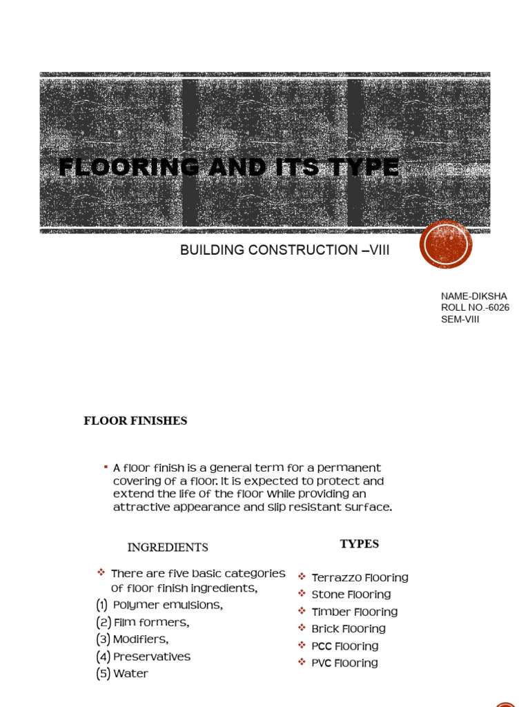 Types of Flooring and Finishes Guide | PDF | Flooring | Materials