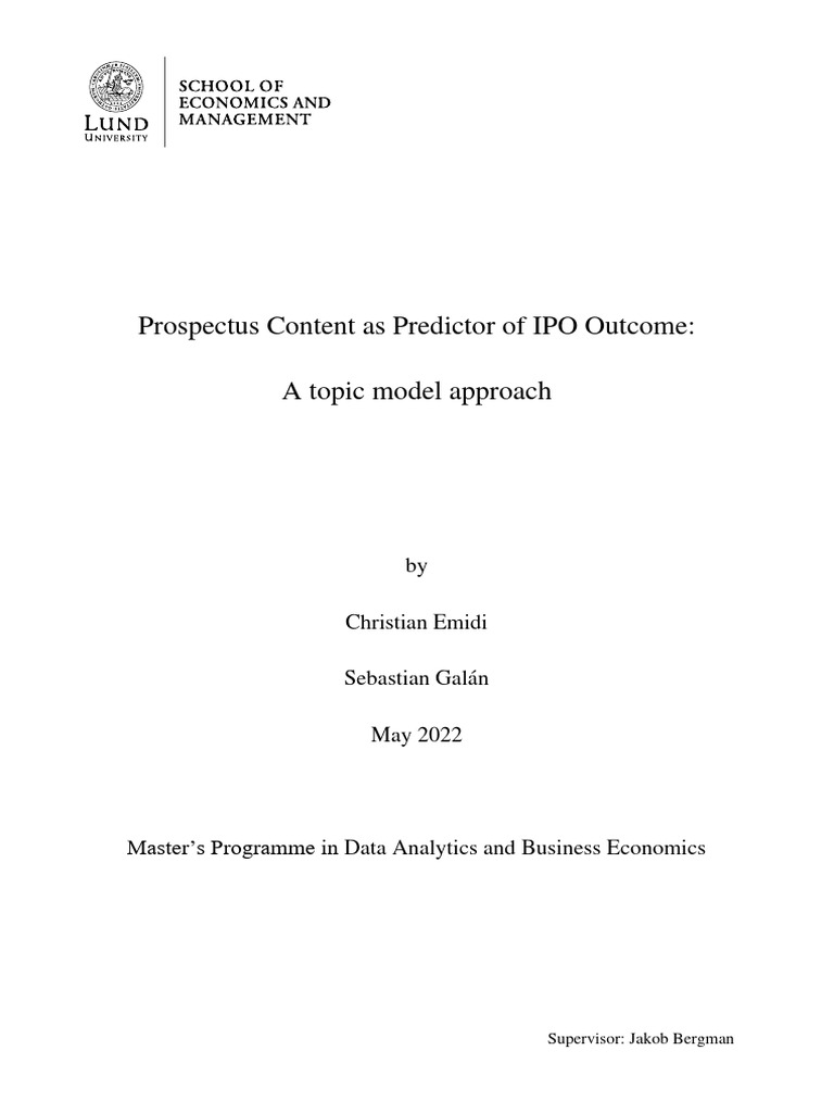 Master Thesis - Emidi and Galan | PDF | Receiver Operating Characteristic | Statistical ...