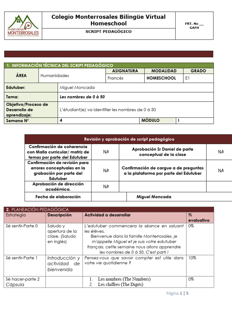 E1 - Modulo 1 - Semana 4 - Script y Ficha Tecnica | PDF