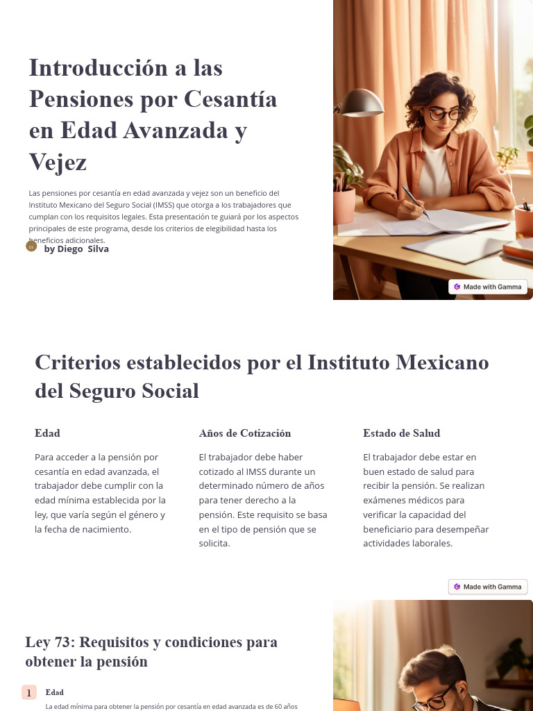 Introduccion A Las Pensiones Por Cesantia en Edad Avanzada y Vejez | PDF | Pensión | Certificado ...