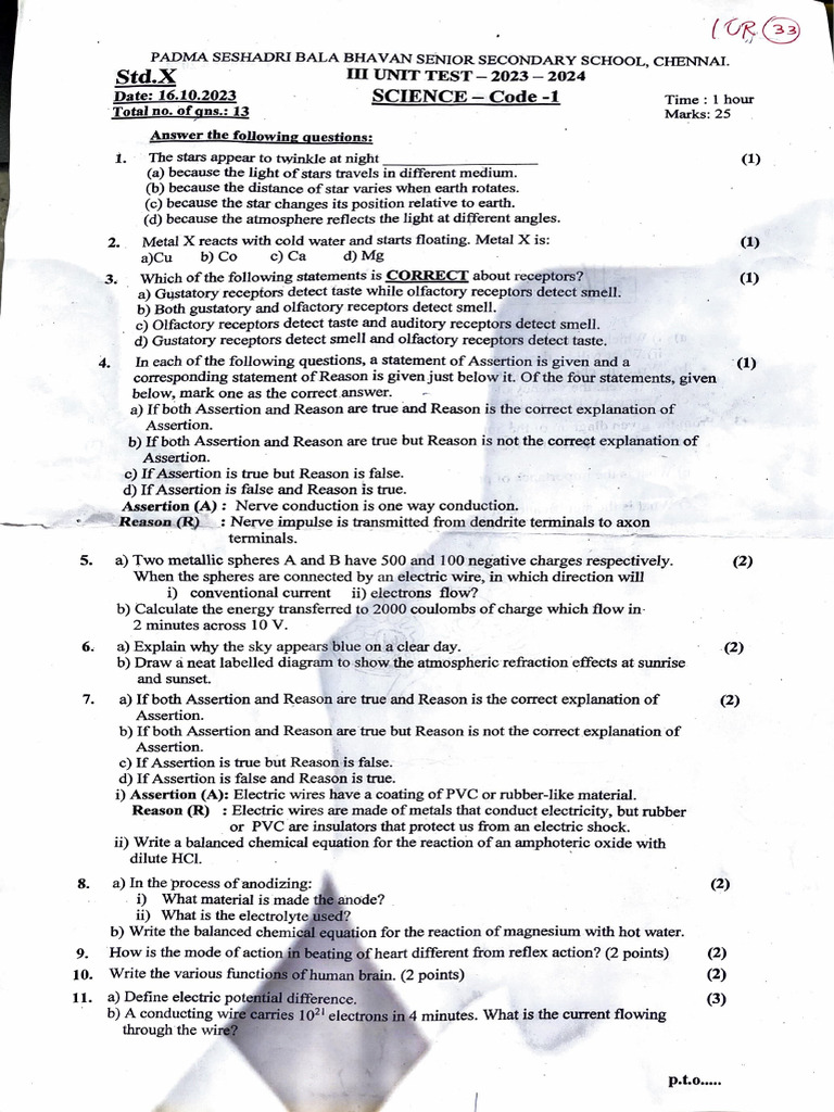 ut-3 science code 1 | PDF | Electric Current | Electricity