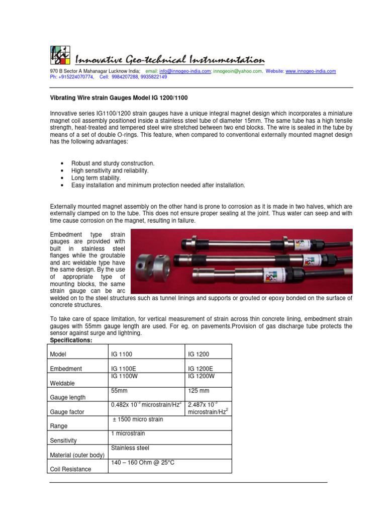 vibrating-wire-strain-gauge | PDF | Pipe (Fluid Conveyance) | Welding
