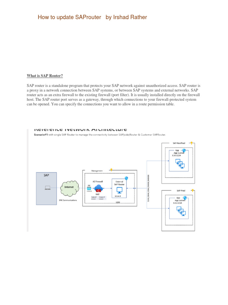 SAProuter Update Guide | PDF | Router (Computing) | Information Technology