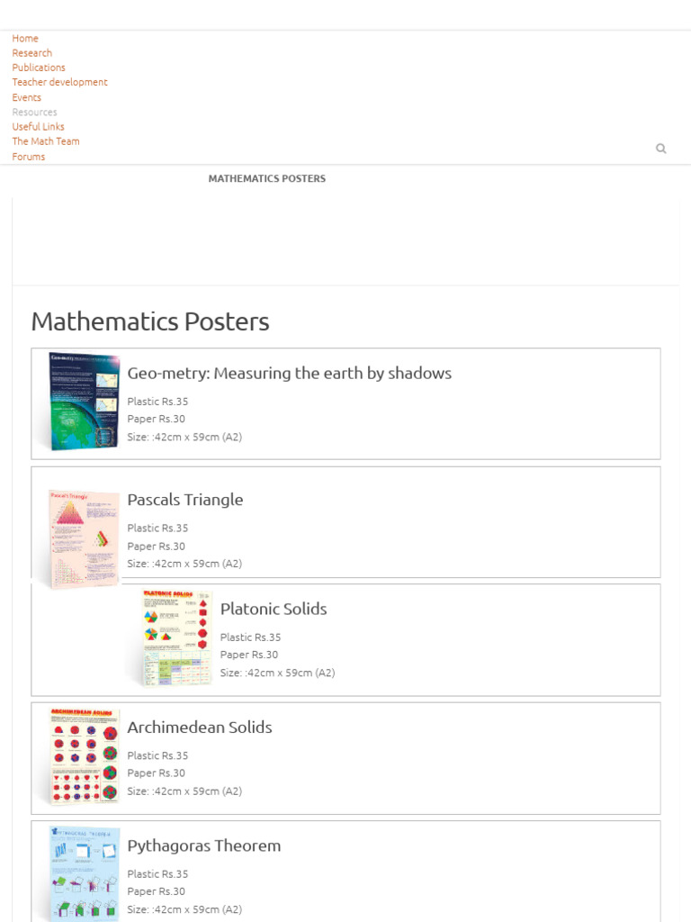 Mathematics Posters – Mathematics Education | PDF