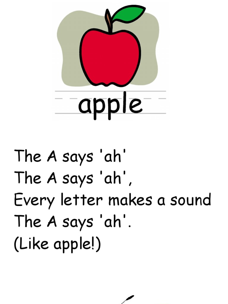 Letter A Sound: 'Ah' Song | PDF
