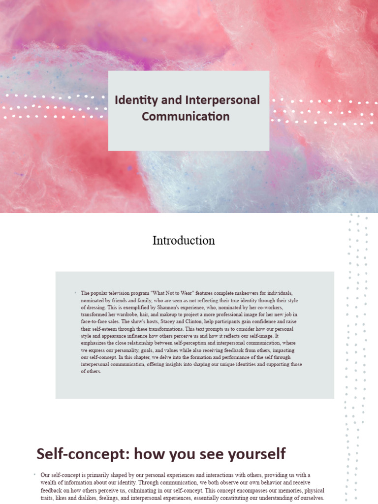 عرض تقديمي1⁩ | PDF | Self Concept | Identity (Social Science)