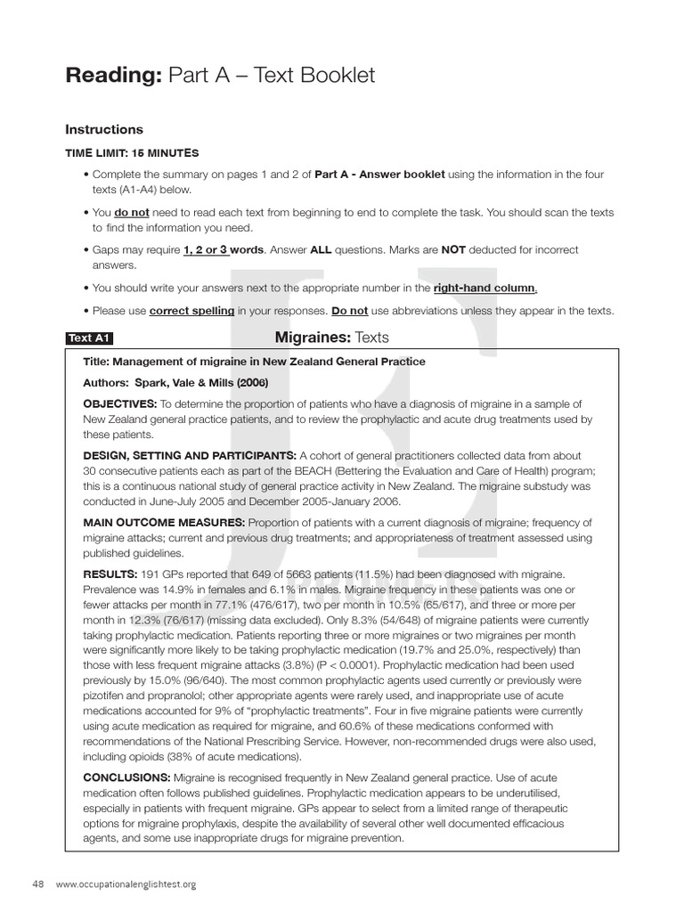 Vitamin C Deficiency OET Part ABC | PDF | Migraine | General Practitioner
