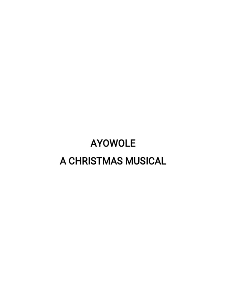 Christmas Carol Musical Play 2023 Script | PDF