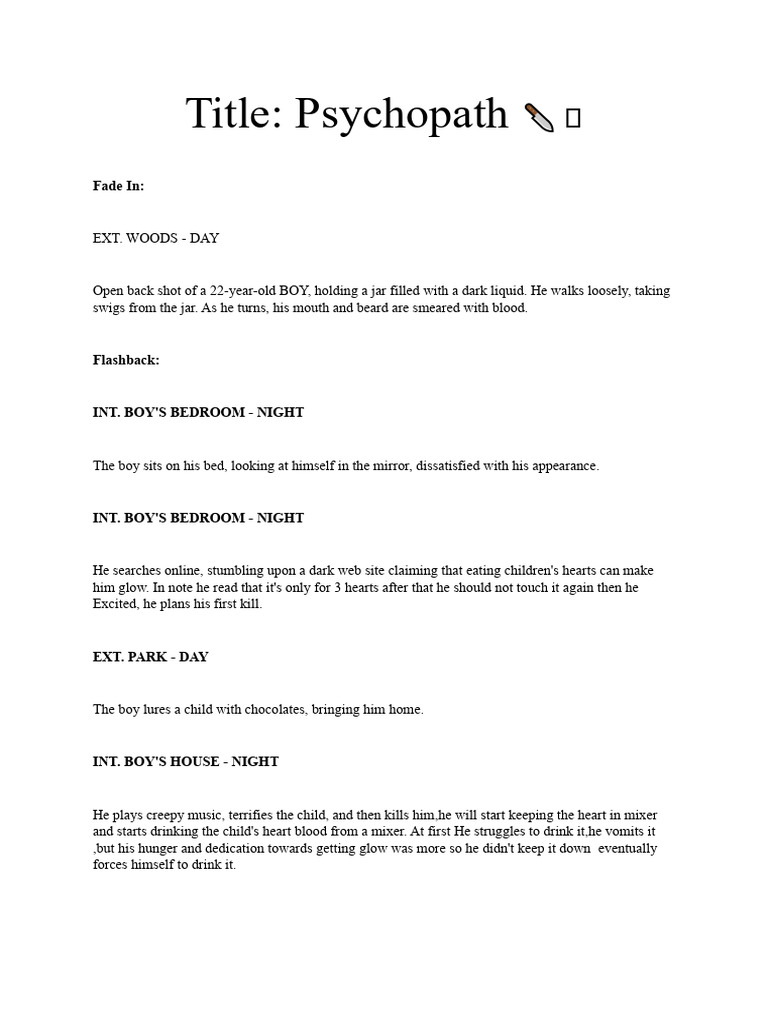 Project - Psycopath | PDF