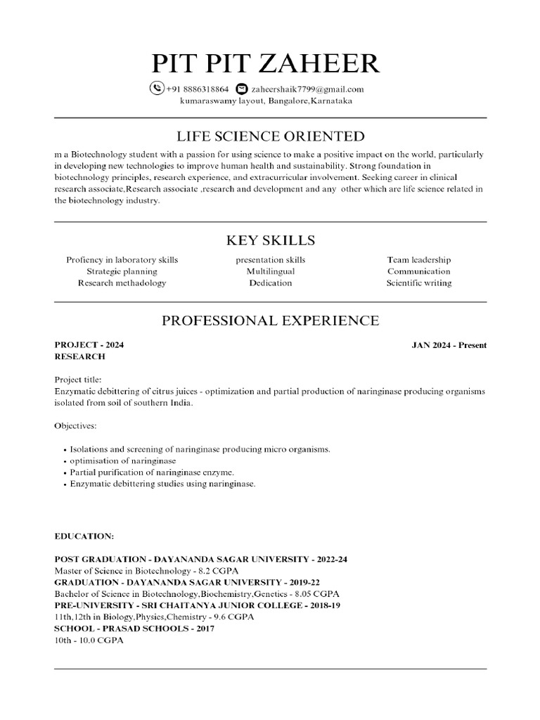 Zaheer Resume (ATS) | PDF