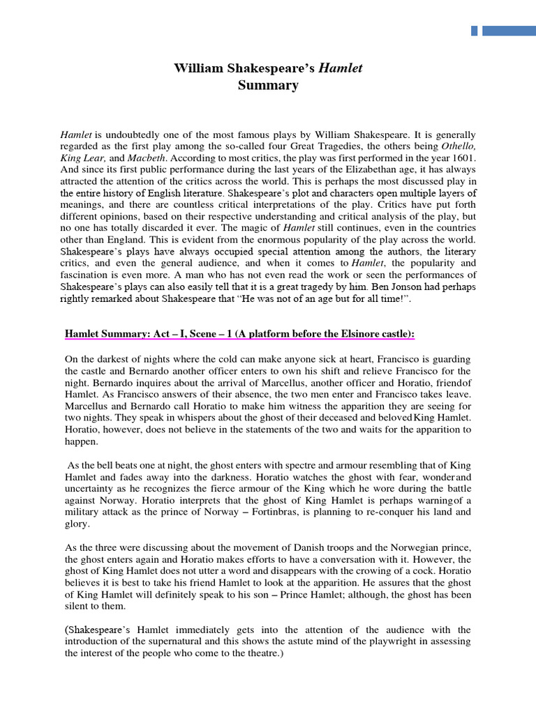 William Shakespeare's Hamlet | PDF | Hamlet