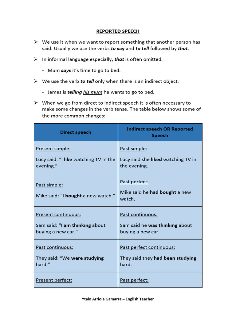 Reported Speech | PDF | Linguistic Typology | Semantic Units