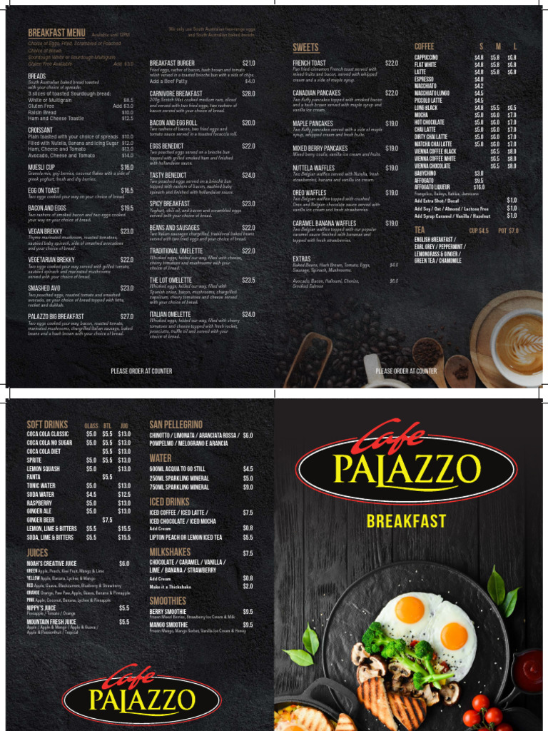 South Australian Breakfast Menu | PDF | Pancake | Bacon