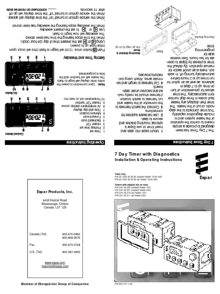 Heater Timer Setup Guide | PDF | Timer | Electrical Engineering