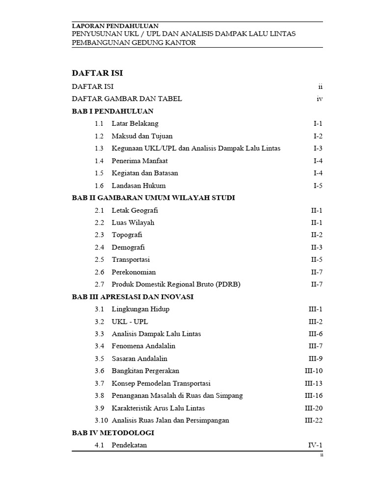 01. Daftar Isi, Gambar dan Tabel | PDF
