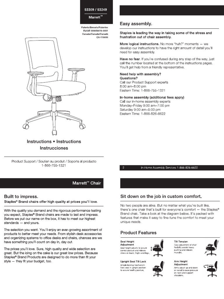 Manual Cadeira Staples | PDF