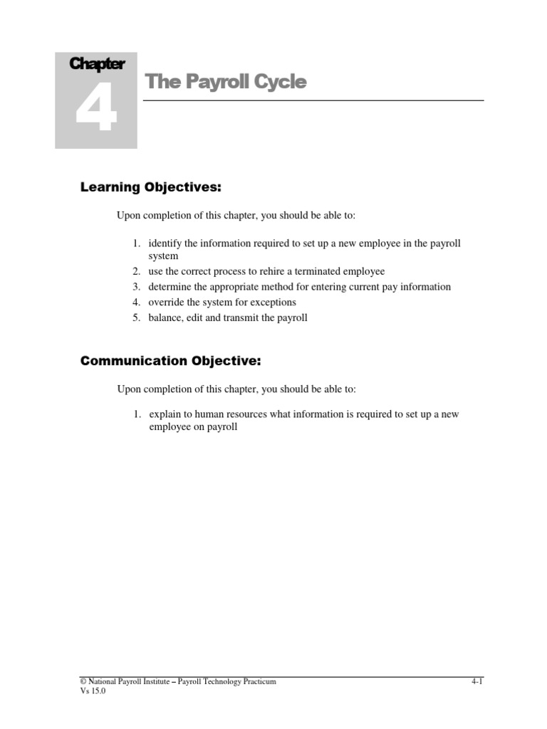 Chapter 4 The Payroll Cycle 2022 | PDF | Payroll Tax | Payroll