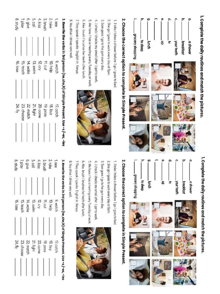 Pres Simple 3º | PDF