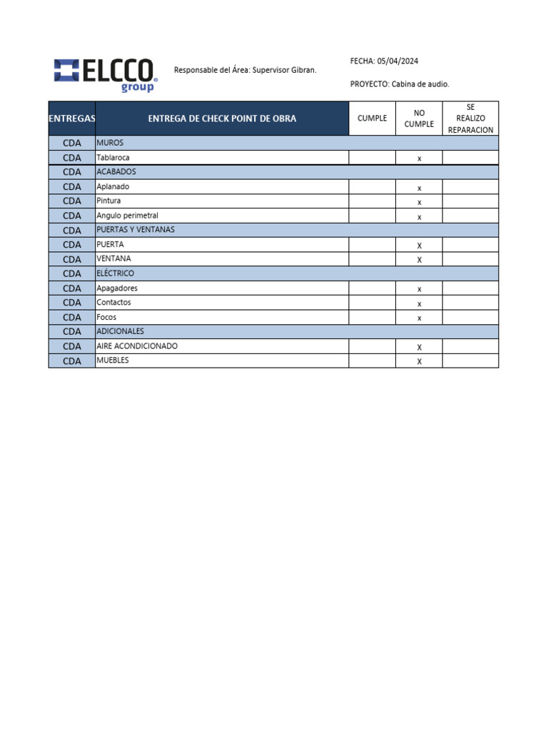 Check List Oc-Cda | PDF