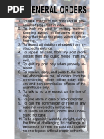 11 General Orders | PDF | National Security | Military