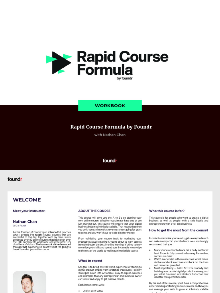 Rapid Course Formula Workbook Full 2021 | PDF | Educational Technology ...