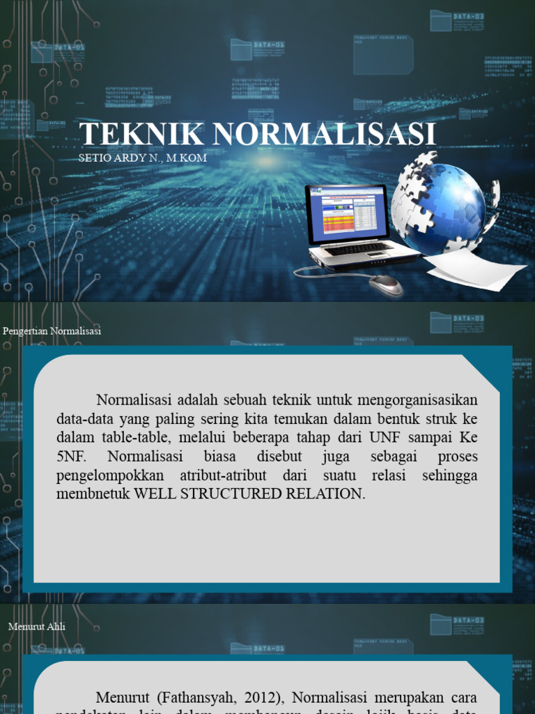 Bab 5 Teknik Normalisasi (Sistem Basis Data) | PDF