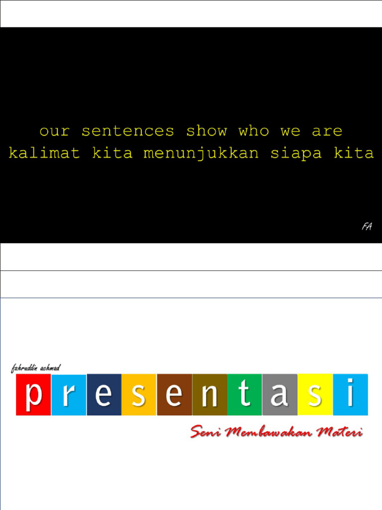 Fahruddin Achmad - PRESENTASI - Seni Membawakan Materi | PDF