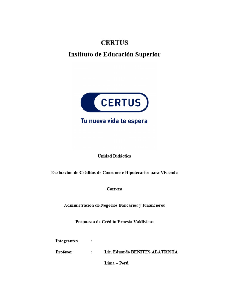 Evaluación Final CERTUS 2021 | PDF | Hipotecas | Finanzas personales