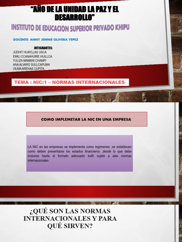 Nic1 Trabajo | PDF | normas internacionales de INFORMACION FINANCIERA ...