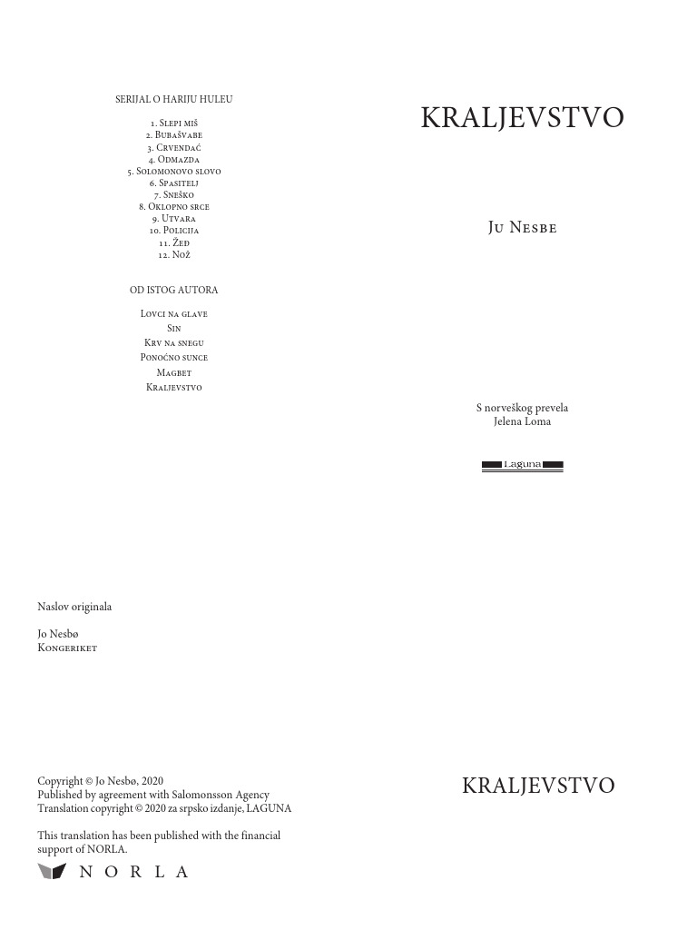 Kraljevstvo: Ju Nesbe | PDF