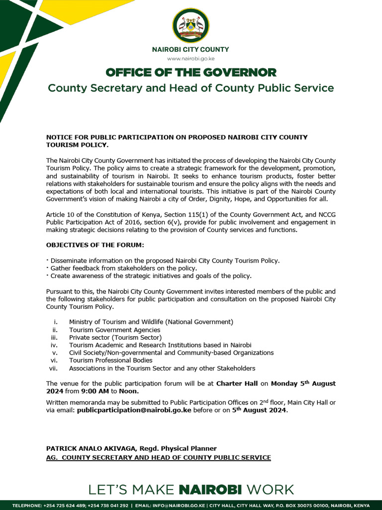 New Tourism Policy Notice Final | PDF
