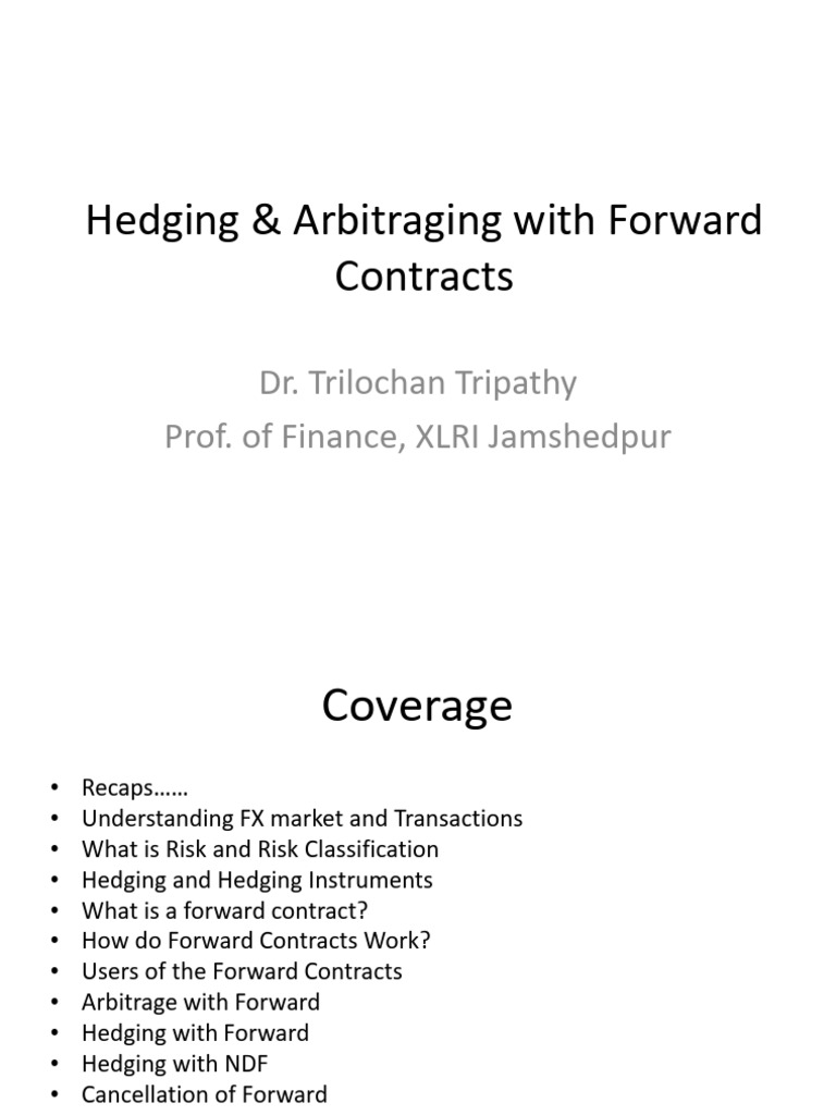 Forward Contracts for Finance Pros | PDF | Hedge (Finance) | Derivative ...