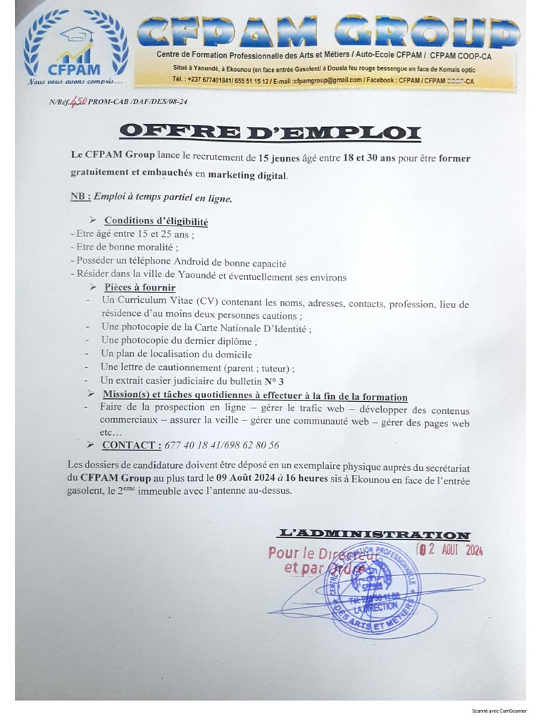 Offre D'emploi | PDF