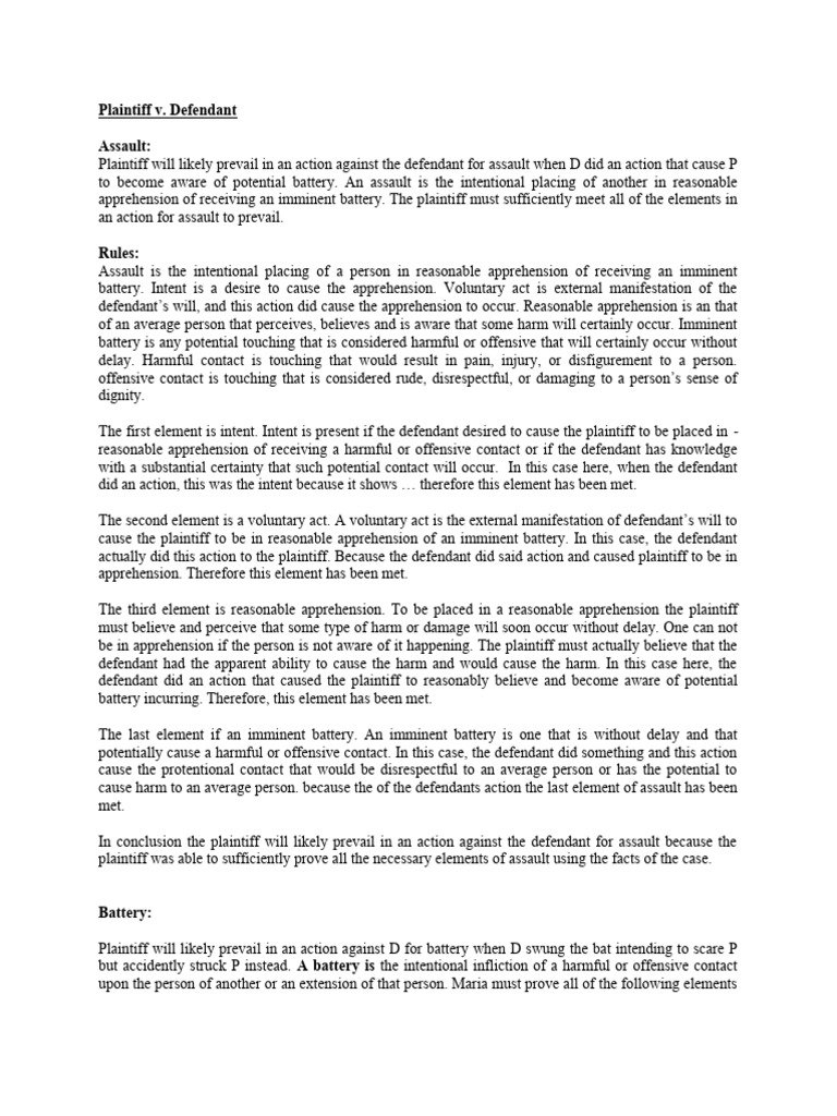 Torts I Model Exam Responses | PDF | Negligence | Causation (Law)