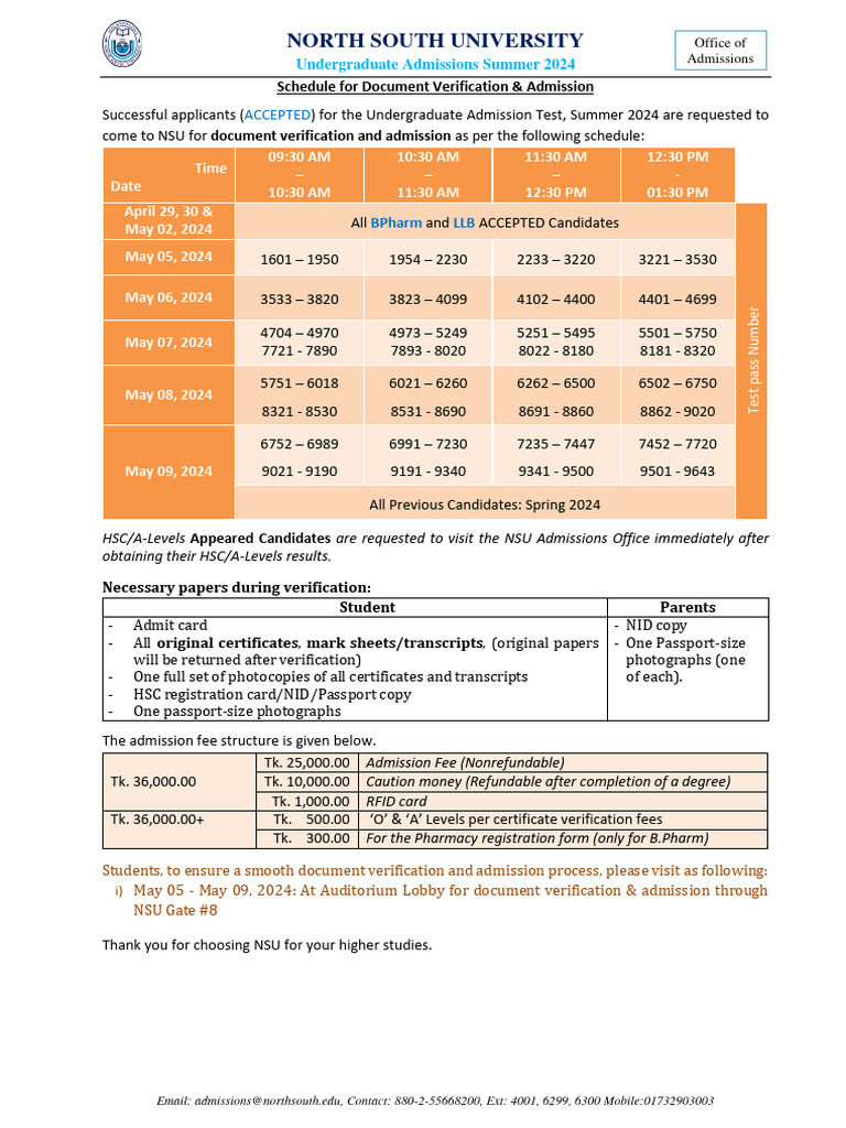 Documents Verification Schedule 242 v2 | PDF | Gce Advanced Level ...