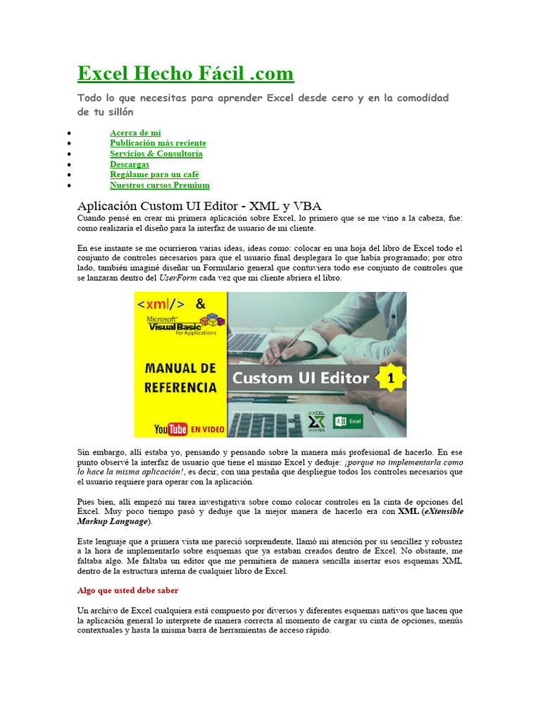 Custom UI Excel | PDF | Archivo de computadora | Microsoft Excel